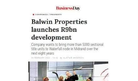Balwin Properties launches R9bn development - Crystal Lagoons